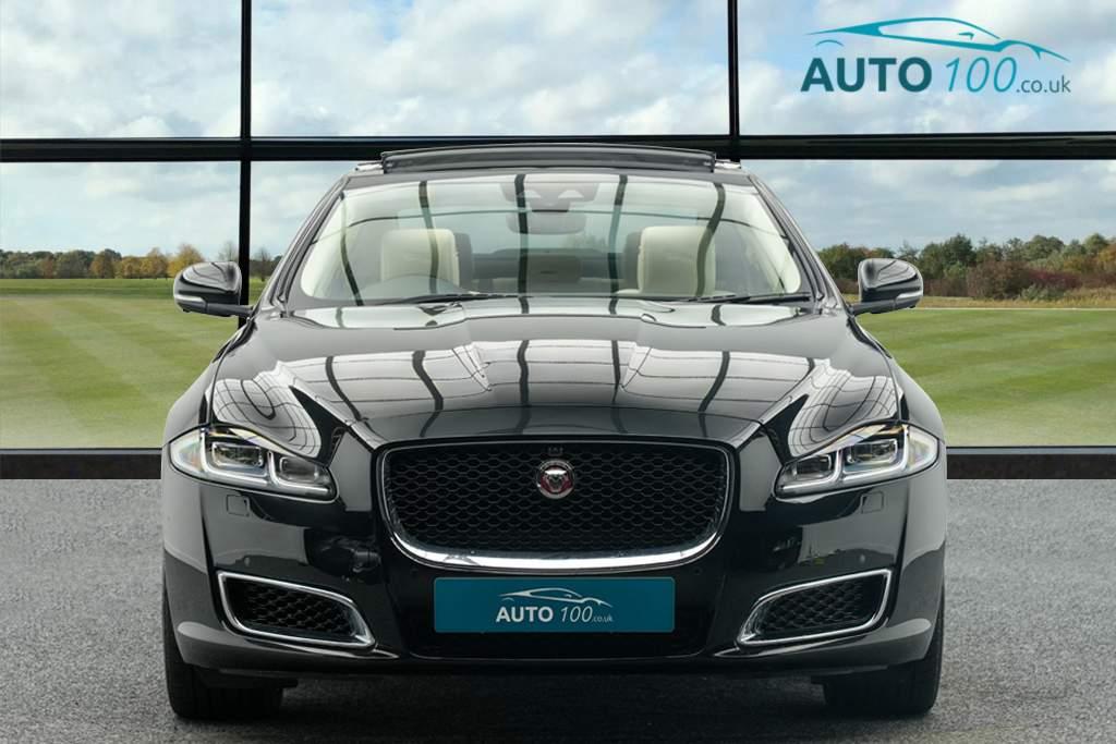 Black Jaguar Xj Front View