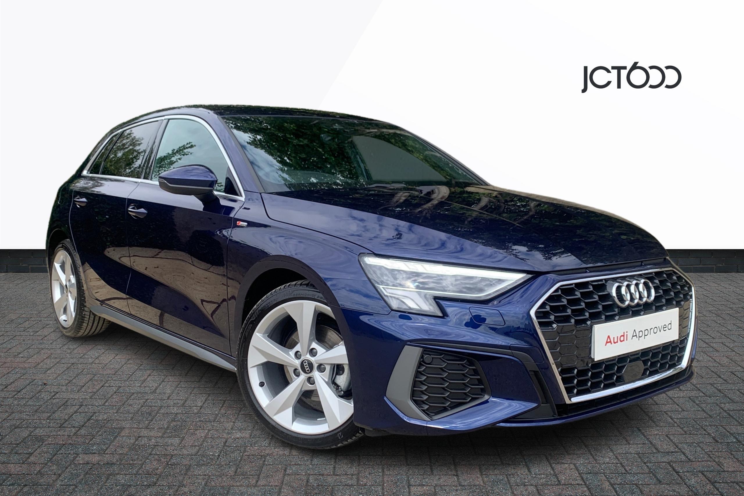 2022 Audi A3 30 TFSI S line 5dr £26,000 3,629 miles Navarra blue ...